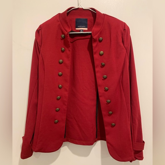 Modcloth | Jackets & Coats | Modcloth Glam Believer Red Doublebreasted ...